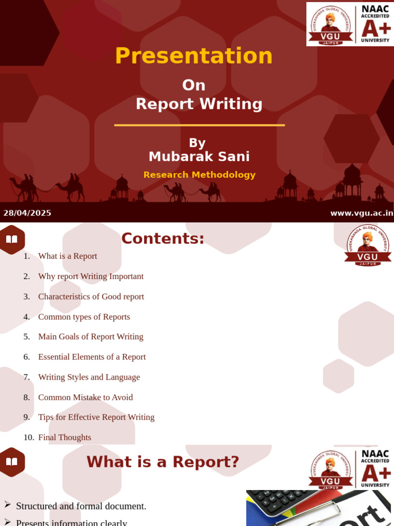 Report Writing Presentation | PDF | Abstract (Summary) | Information