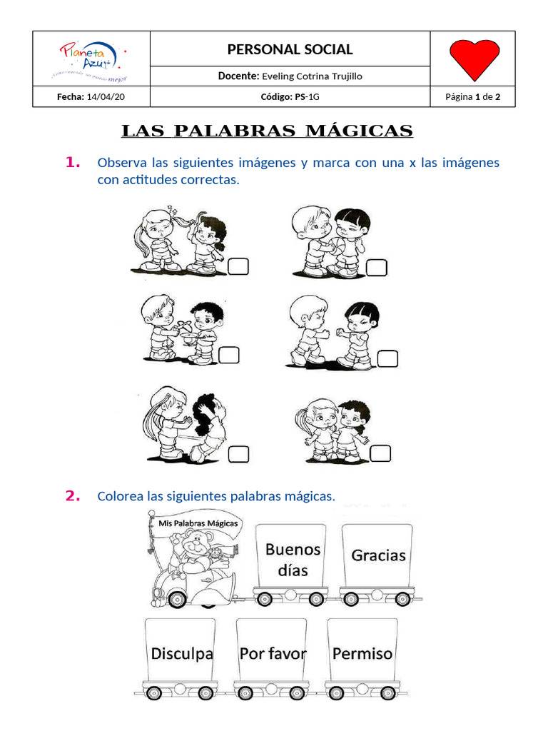 485578876-PRACTICA-PALABRAS-MAGICAS-pdf | PDF