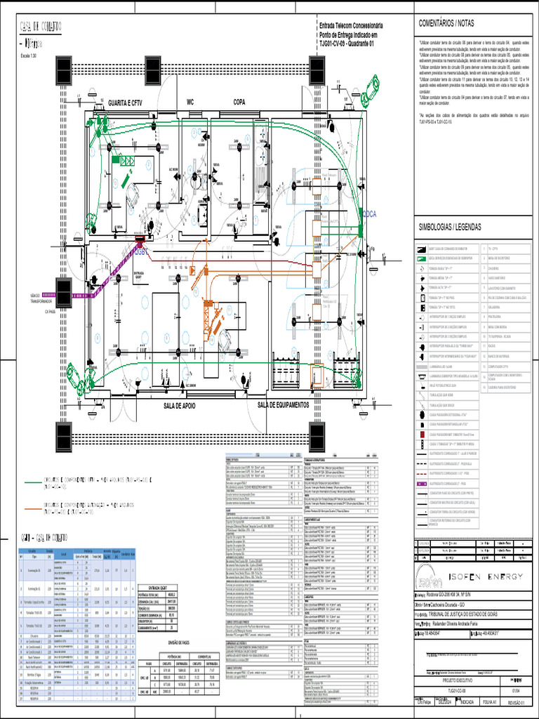 TJG01-CC-08- PROJETO ELÉTRICO - CASA DE COMANDO (ILUMINAÇÃO, TOMADAS ...