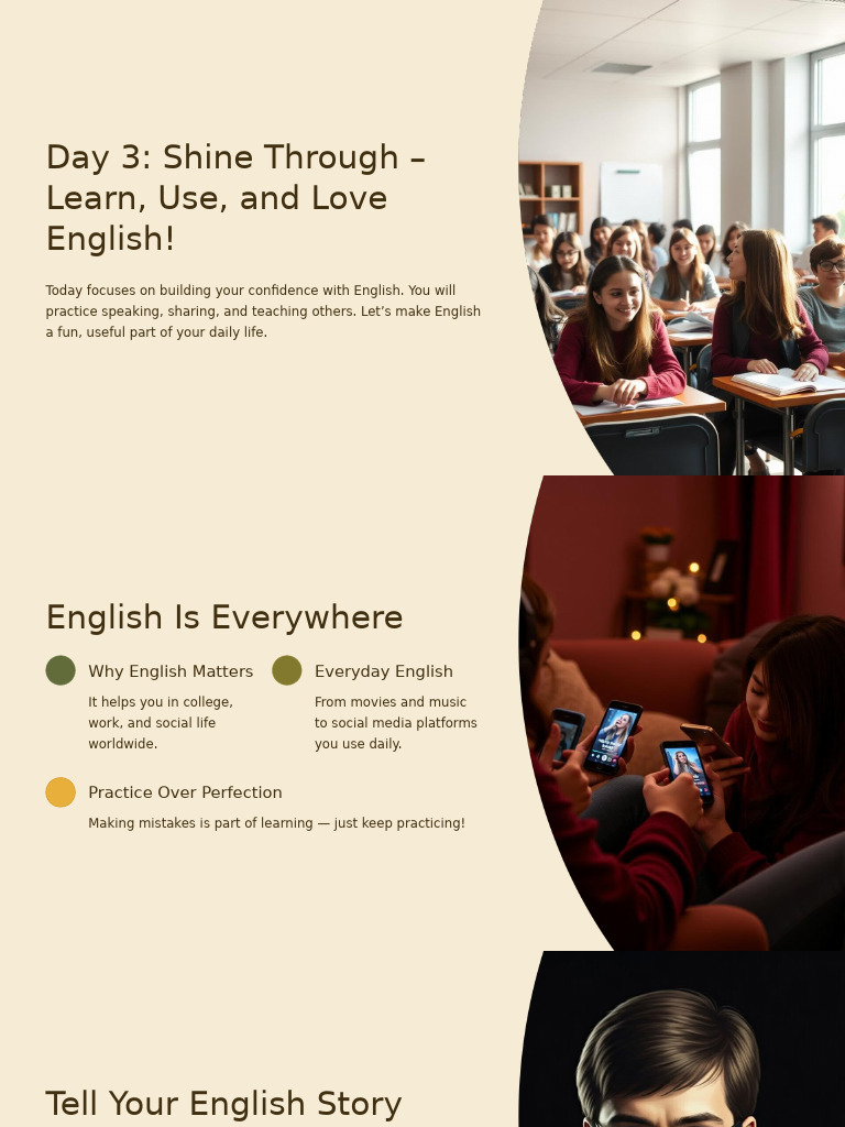 Day 3 Shine Through Learn Use and Love English | PDF