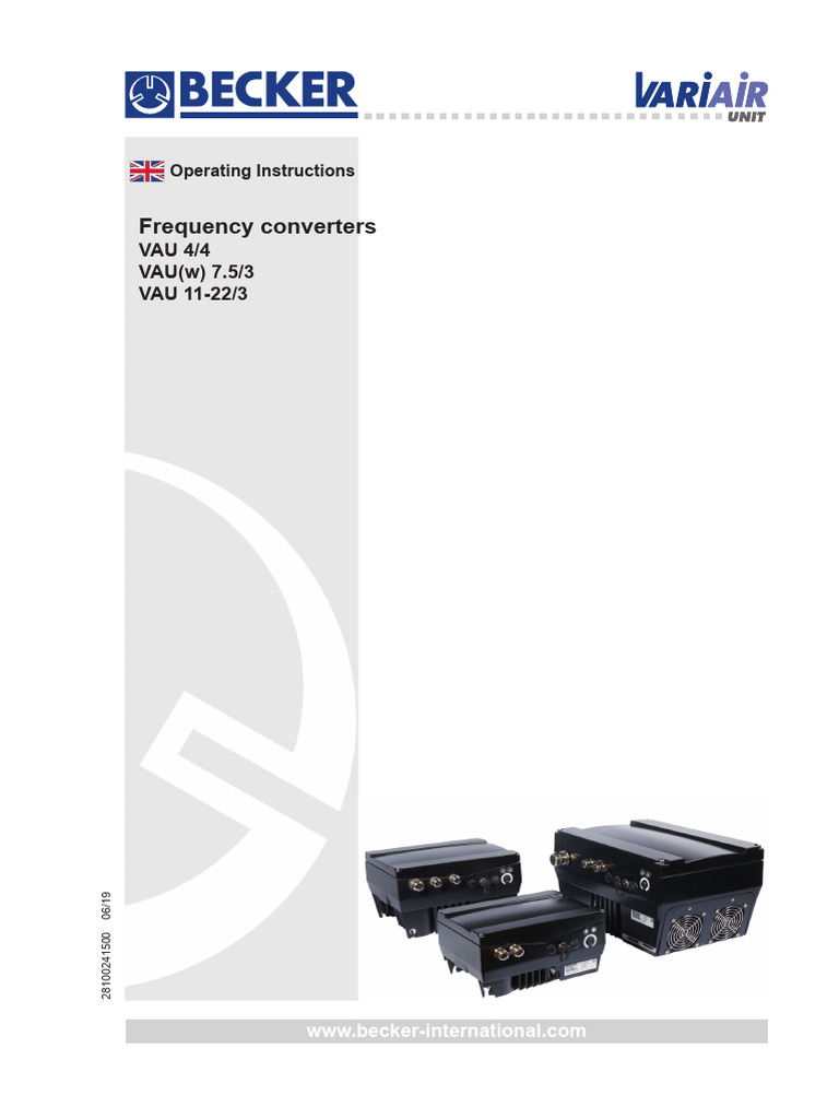 Becker Variair | PDF | Mains Electricity | Power Supply