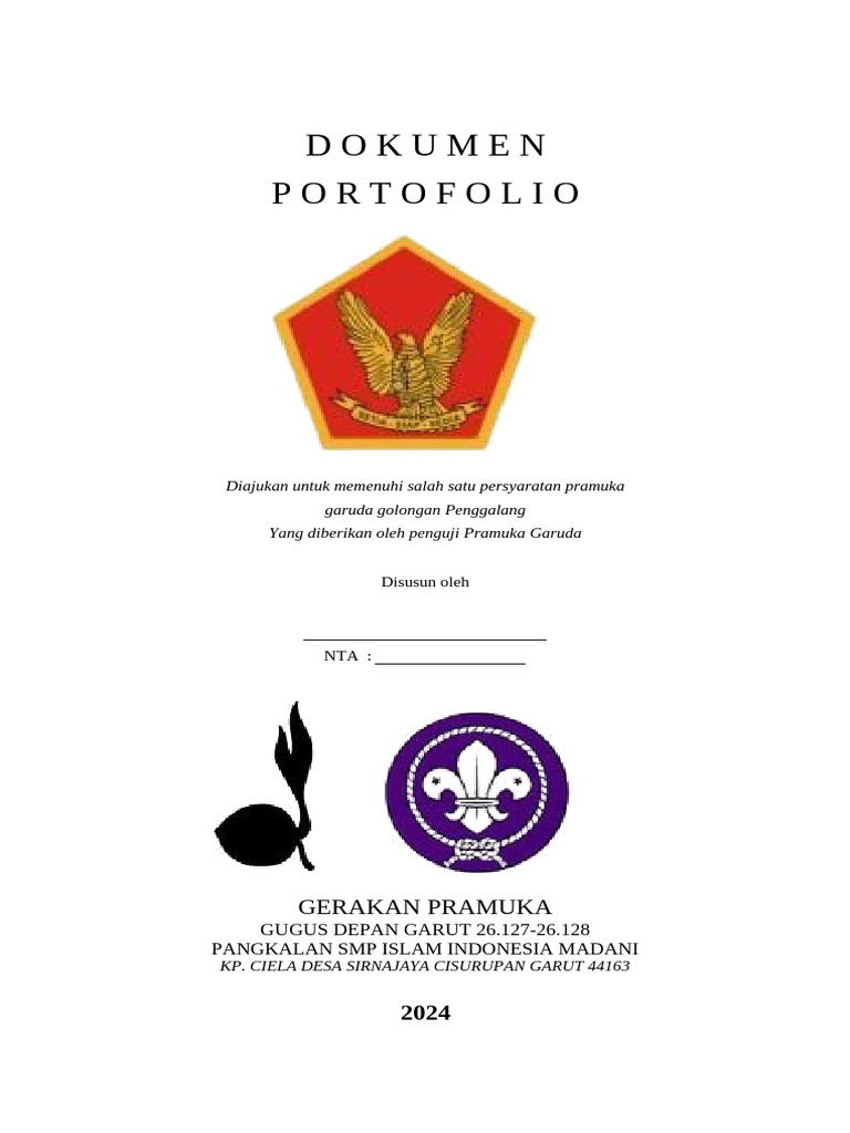 Format Fortopolio Pramuka Garuda | PDF