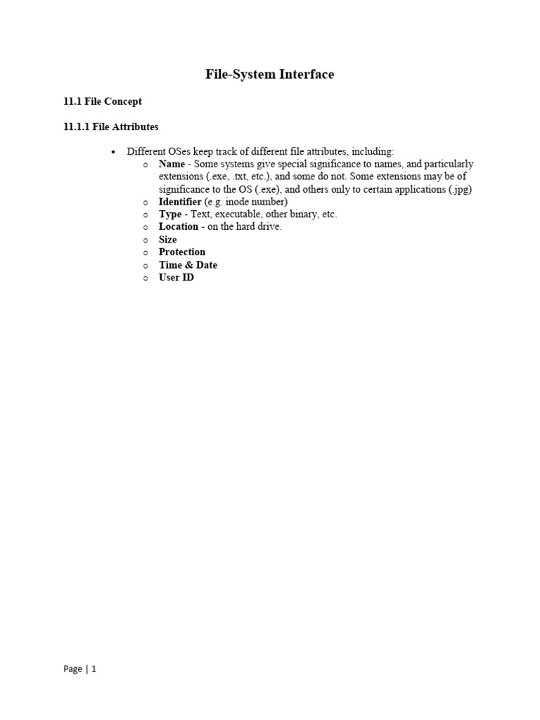 File System Interface Overview | PDF | File System | Computer File