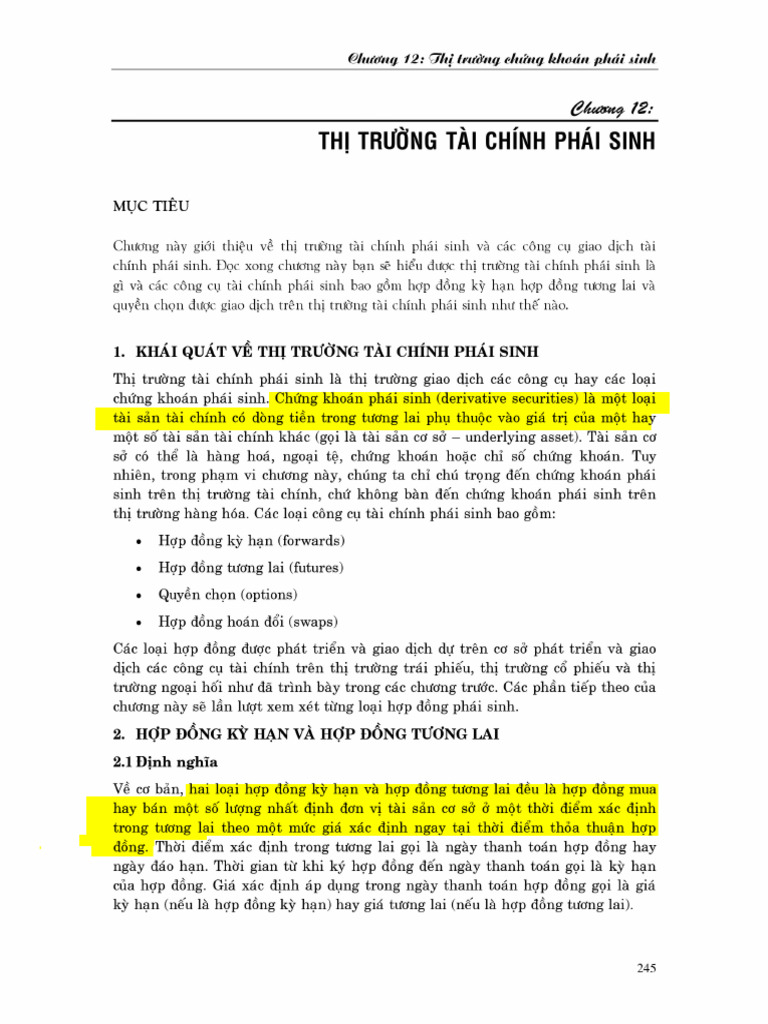 CH6 - TTTC Phai Sinh SV | PDF