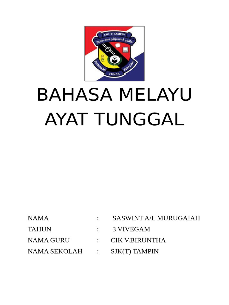 BAHASA MELAYU-ayat Tunggal | PDF