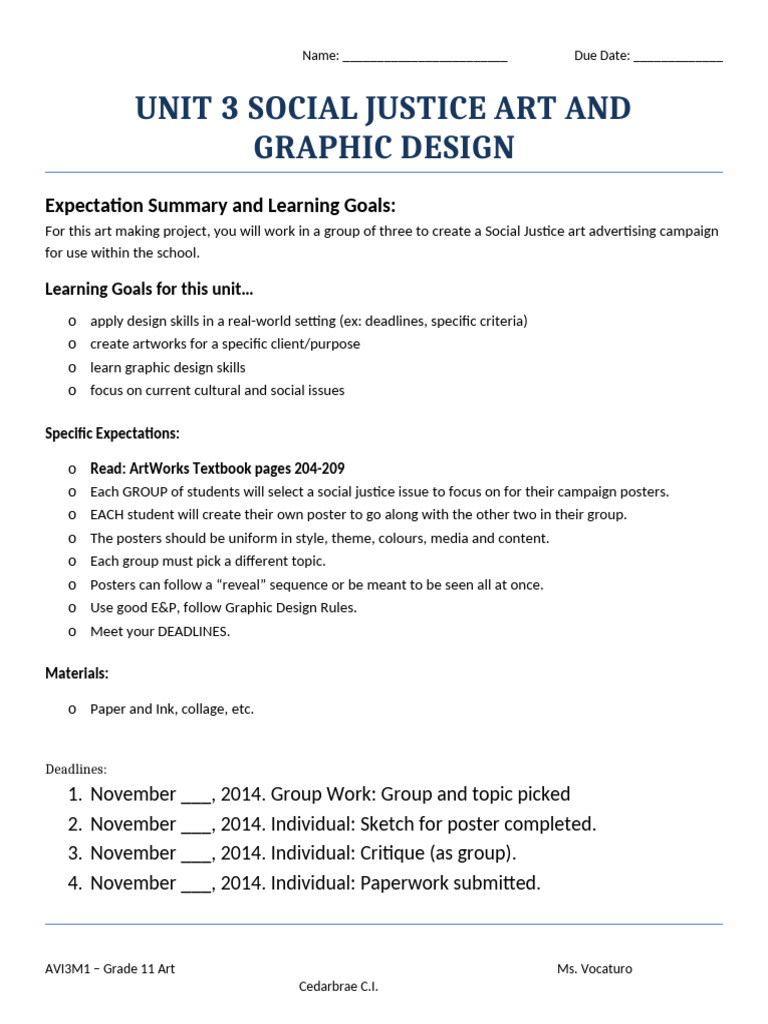 AVI2 OMental Health Poster Project Rubrics | PDF | Poster