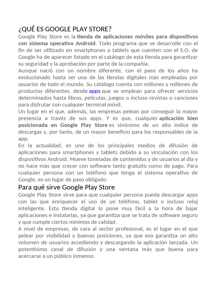 Qué Es Google Play Store | PDF
