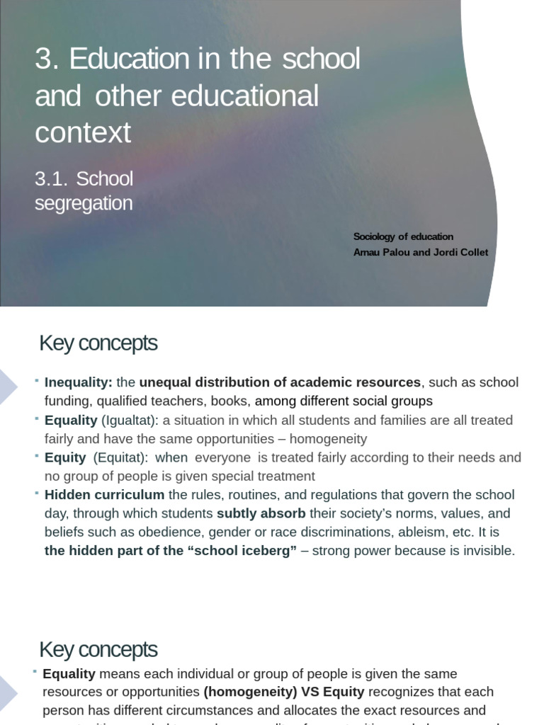 3.1 School Segregation (Among Schools) | PDF | Gini Coefficient ...