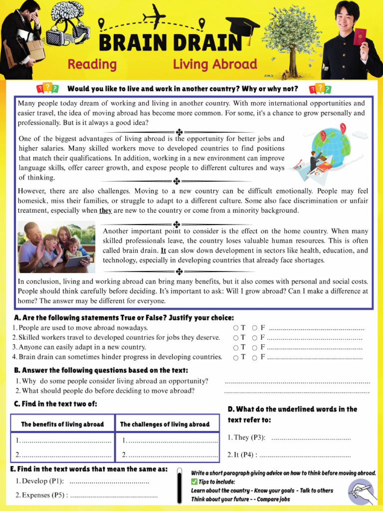 Brain Drain Reading | PDF