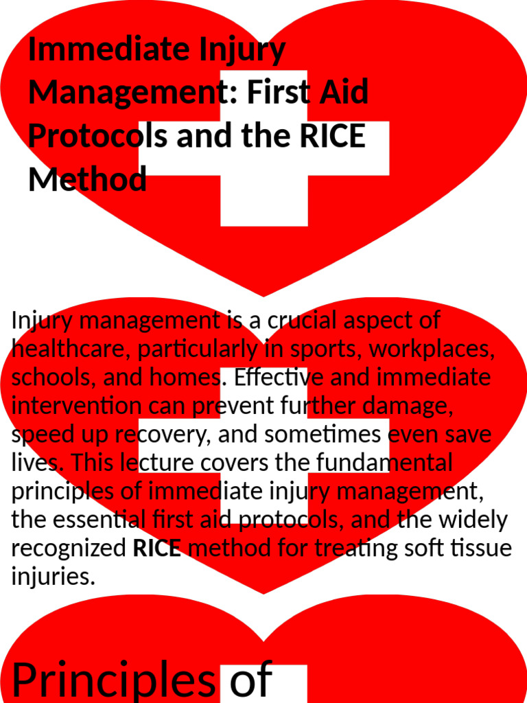 Immediate Injury Management First Aid Protocols and The RICE Method ...
