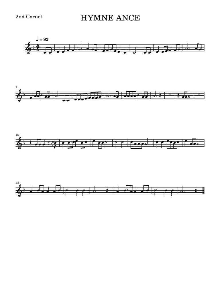 Hymne Ance-Cornet en Sib 2 | PDF