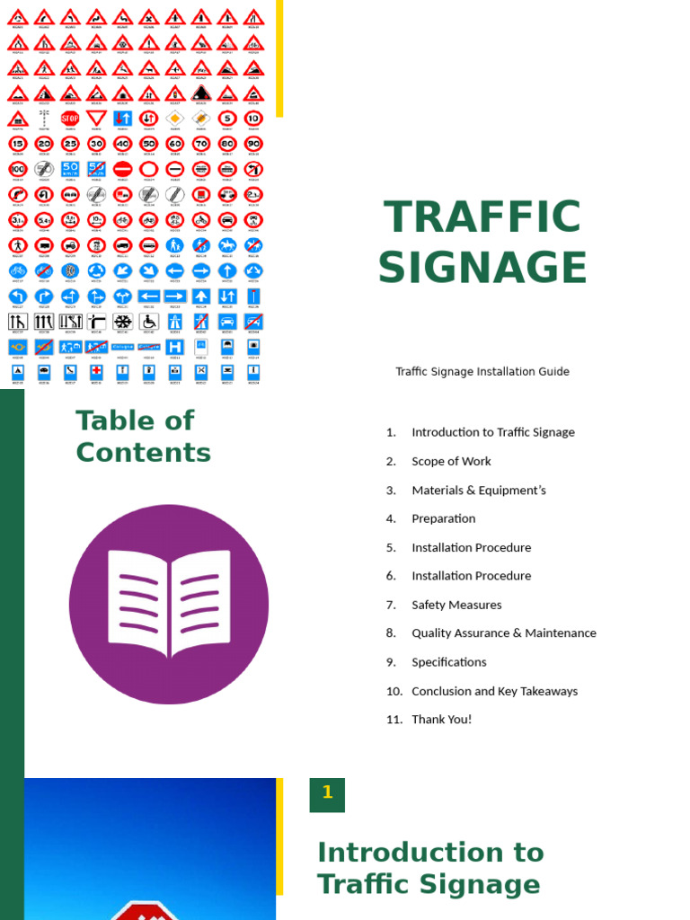 Traffic Signage Installation Guide | PDF | Road | Traffic