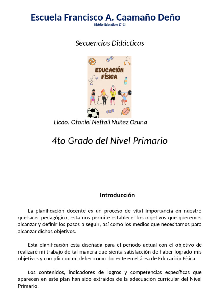 Educ. Fisica 4to Primaria | PDF | Educación primaria | Bailes