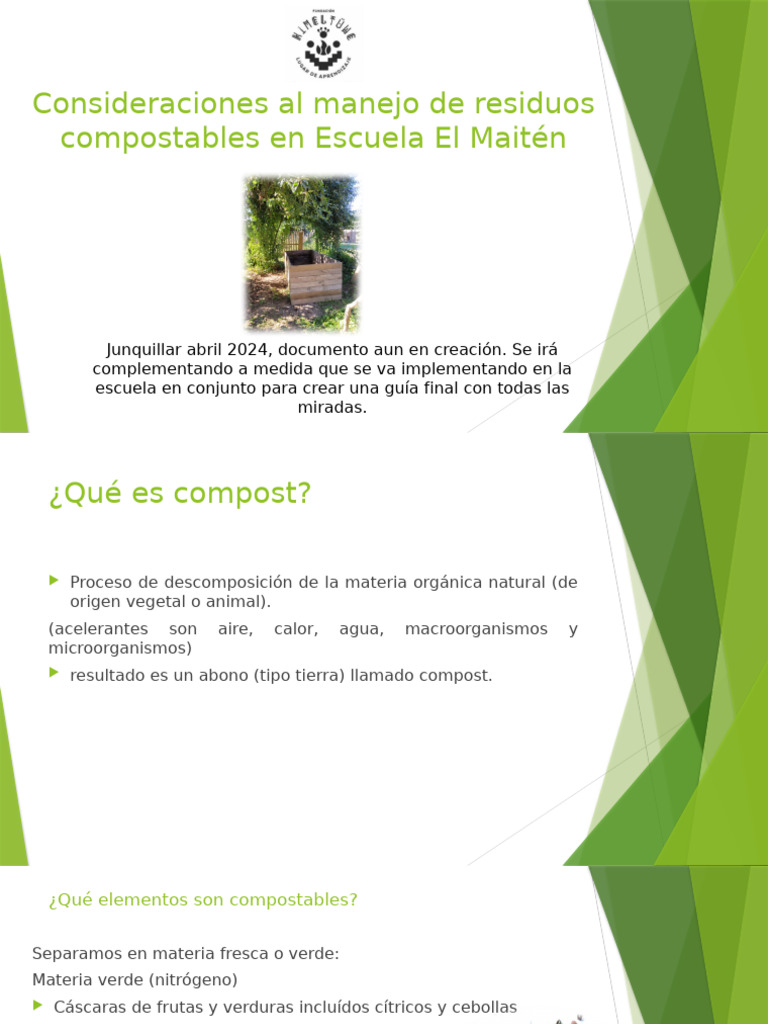 Compostera Escuela El Maiten | PDF | Compost | Residuos