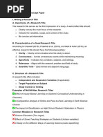 Concept Paper Guide for Students | PDF | Methodology | Concept