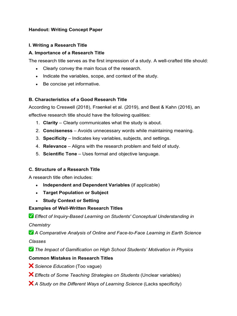 Chapter 4 - Writing Concept Papers | PDF | Methodology | Learning