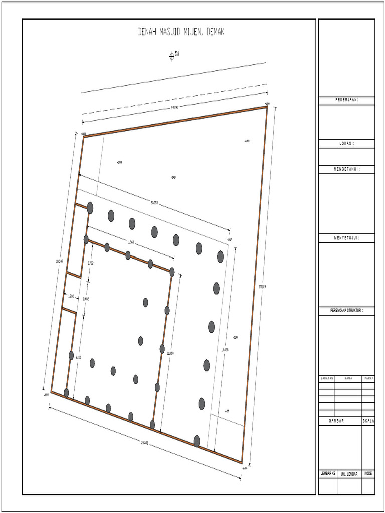 Denah Masjid Mijen, Demak-Layout1 | PDF