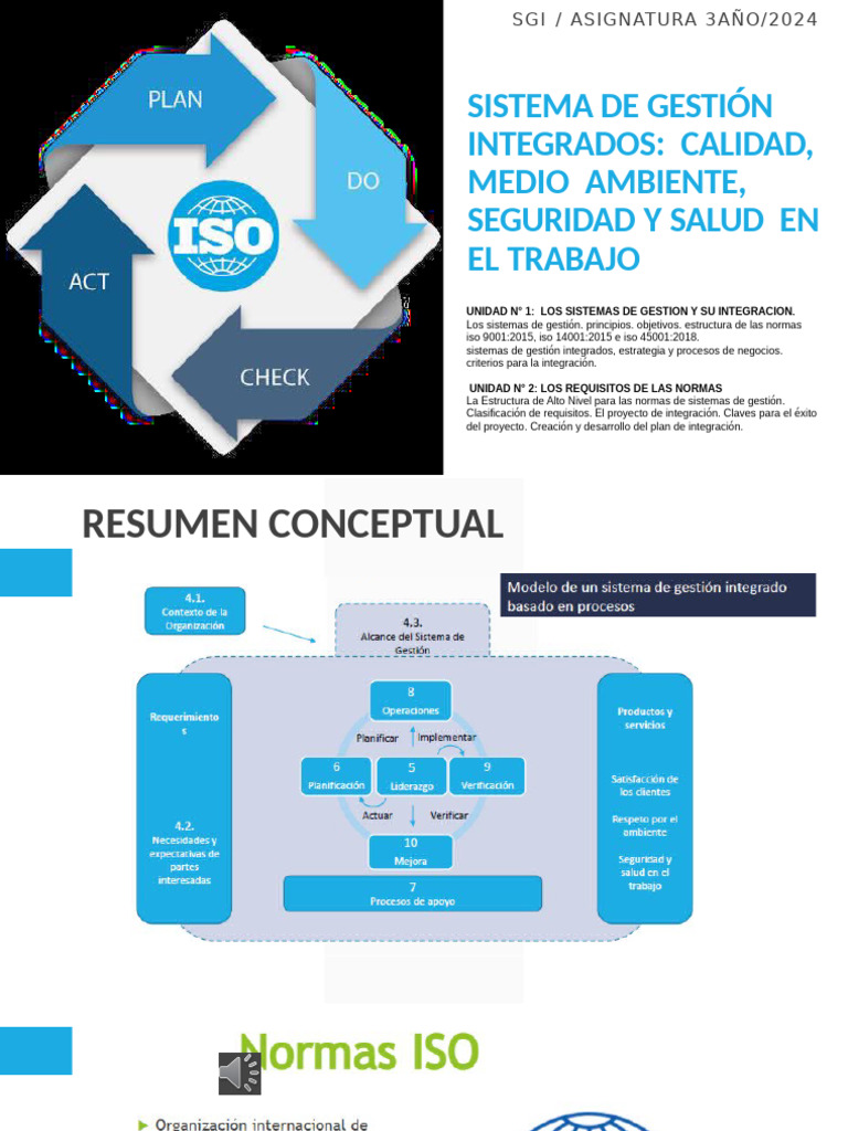 1° Clase - INTRODUCION AL SGI | PDF