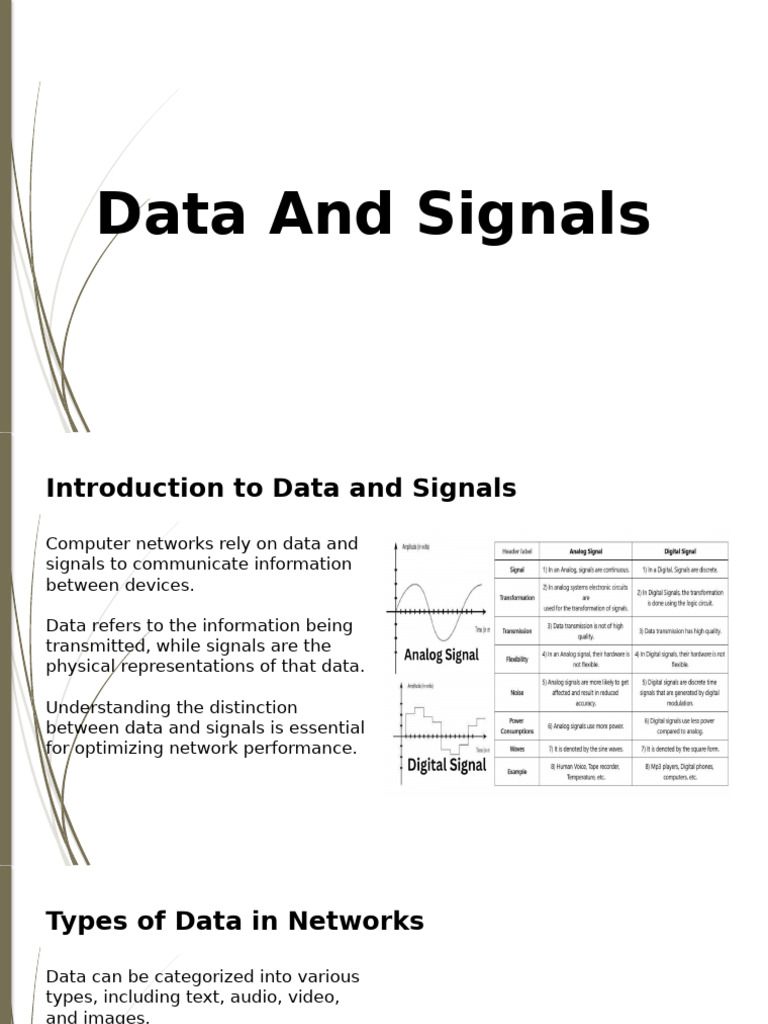 Data and Signals in Computer Networks | PDF | Computer Network ...