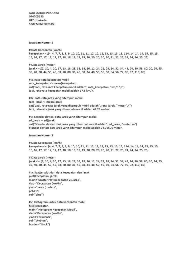 Tugas 1 Analisis Dan Visualisasi Data | PDF