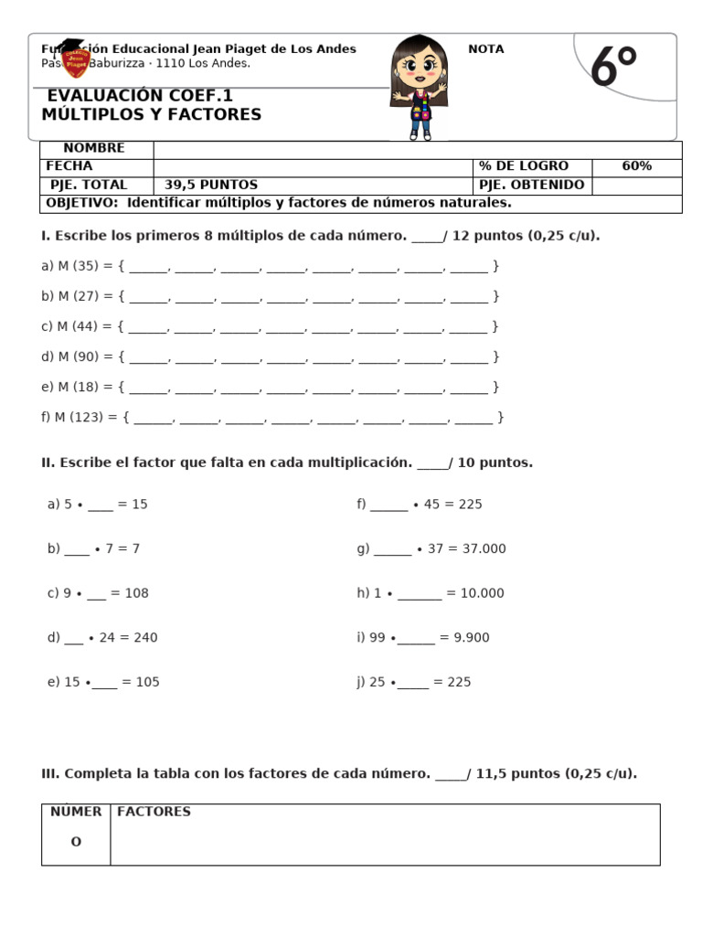 Multiplos y Factores | PDF