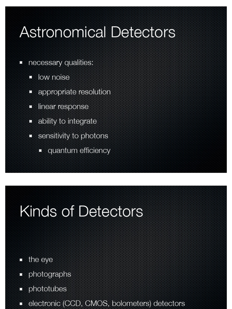 Types and Functions of Astronomical Detectors | PDF | Charge Coupled ...