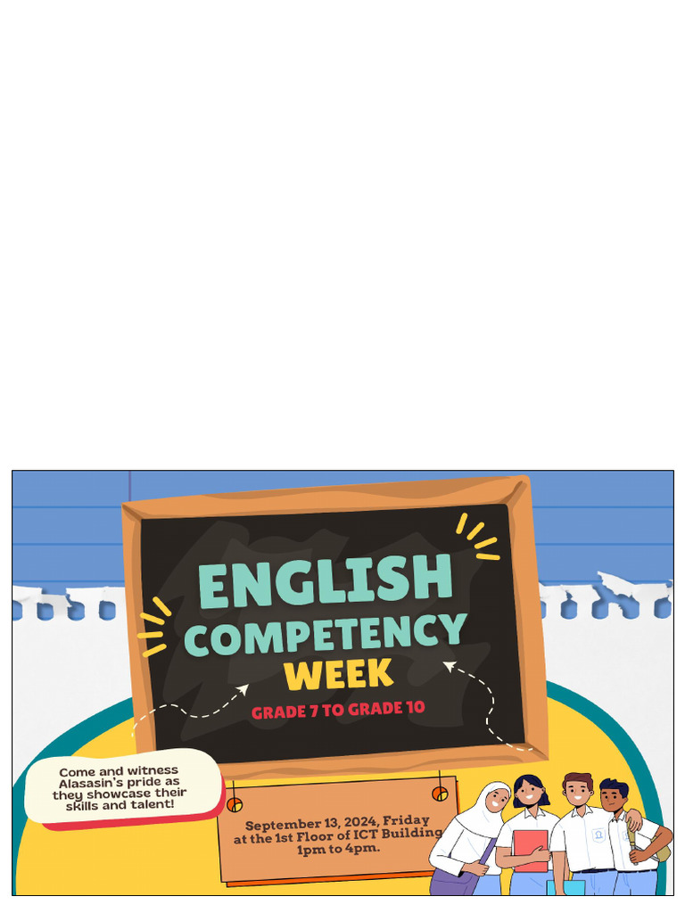 English Competency Week - Invitation and Program | PDF