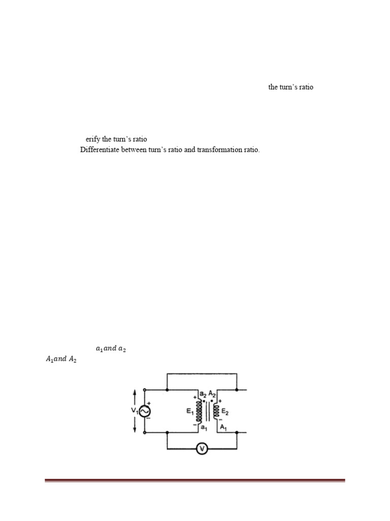 Experiment No. 6 To Perform Polarity Test of A Single-Phase Transformer ...