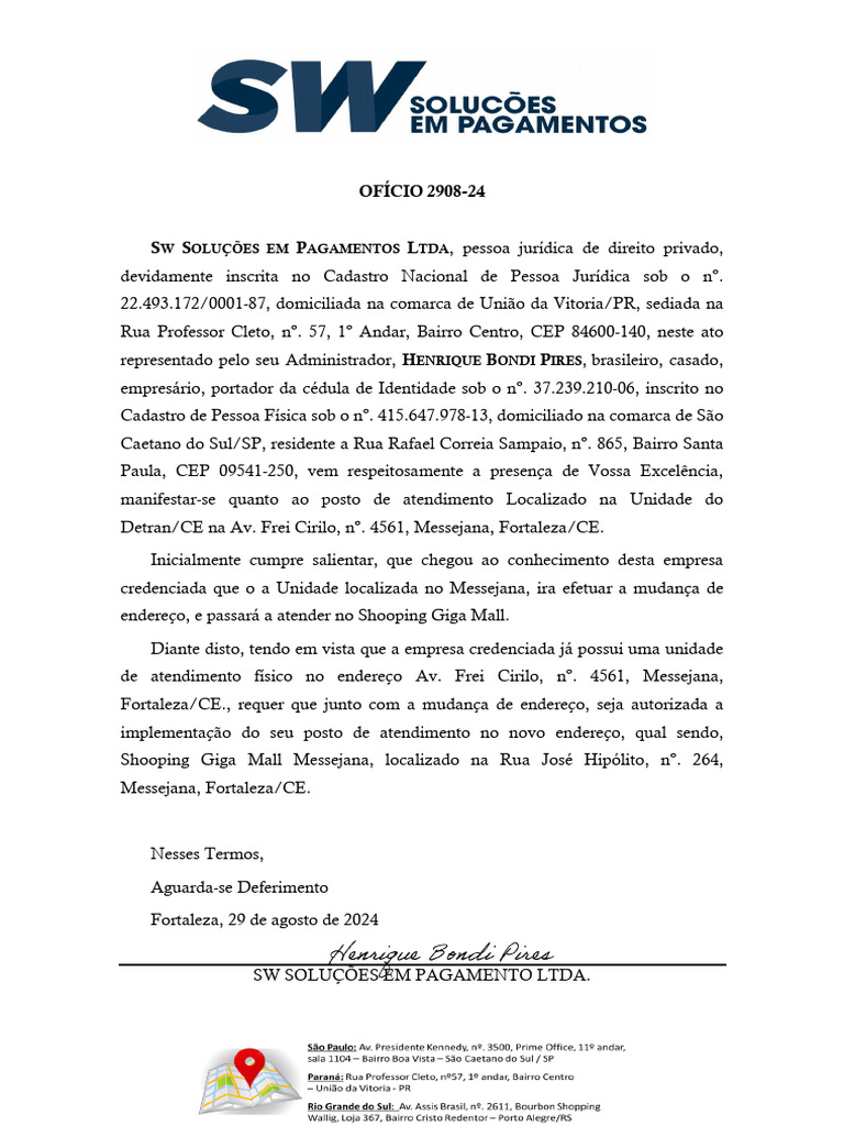 Oficio Detran CE | PDF