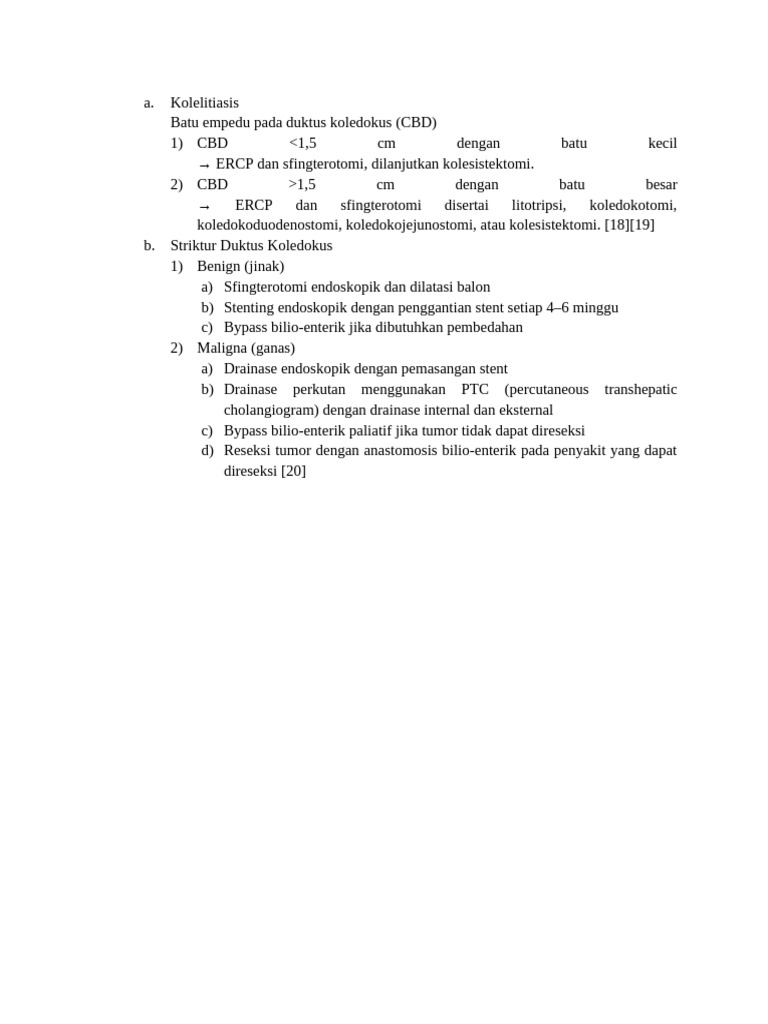 Pengobatan Batu Empedu dan Striktur CBD | PDF