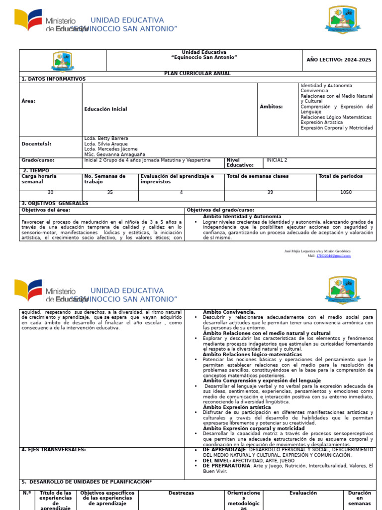 PCA DEL 05 Al 09 DE MAYO DEL 2025 | PDF | Aprendizaje | Educación de la ...