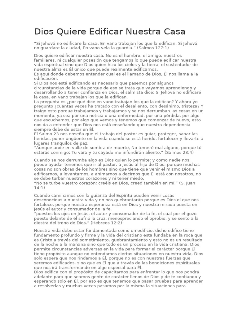 edificando la casa | PDF | Creencia religiosa y doctrina