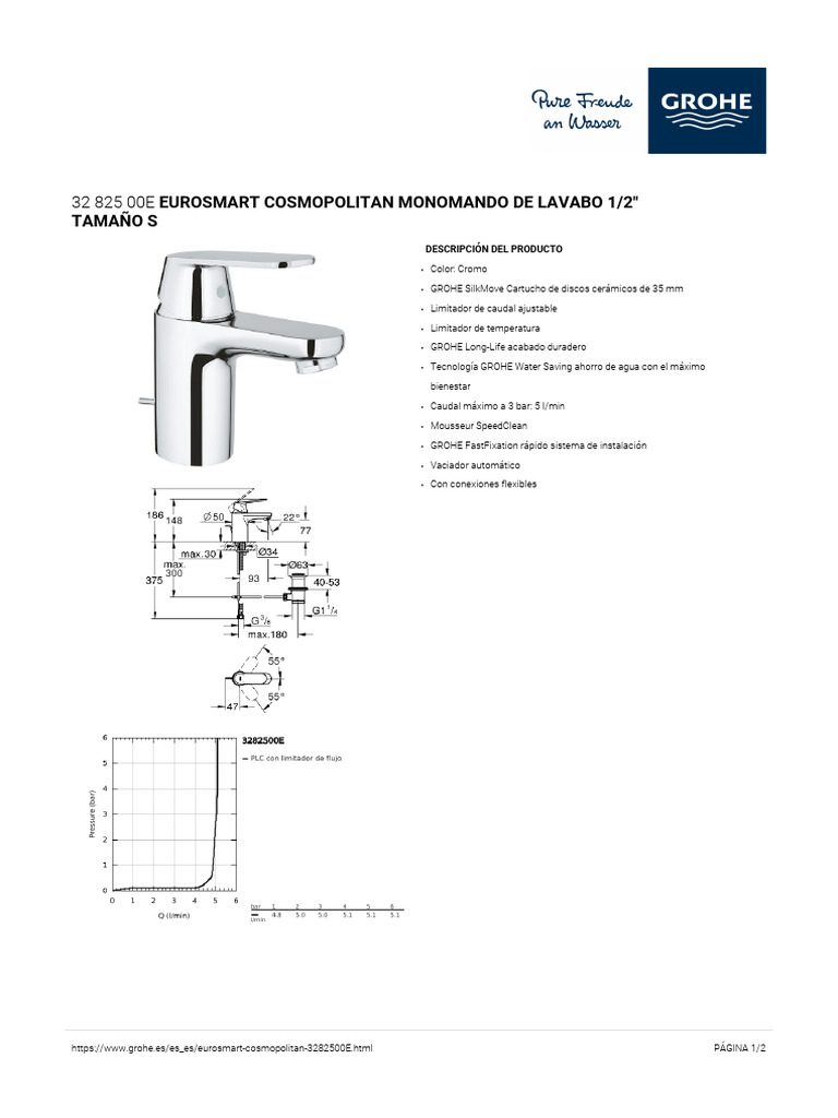 GROHE - Specification - Sheet - 3282500E 2 | PDF