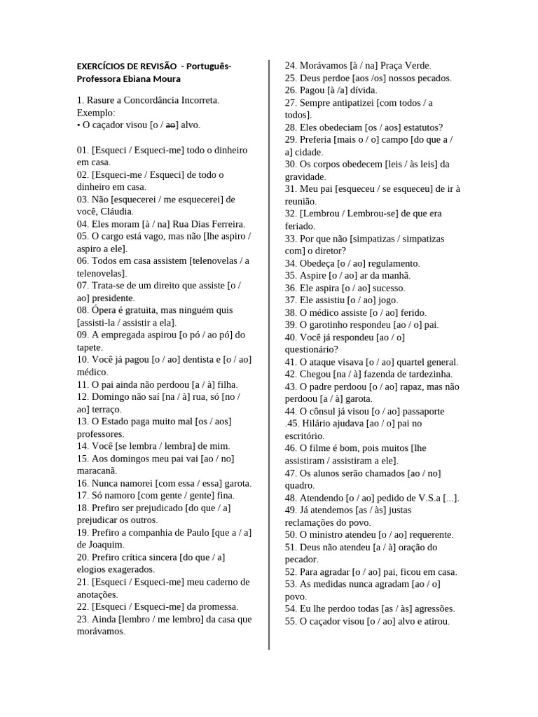 PDF de Revisã o - Portugues - 3as Sã© Ries | PDF