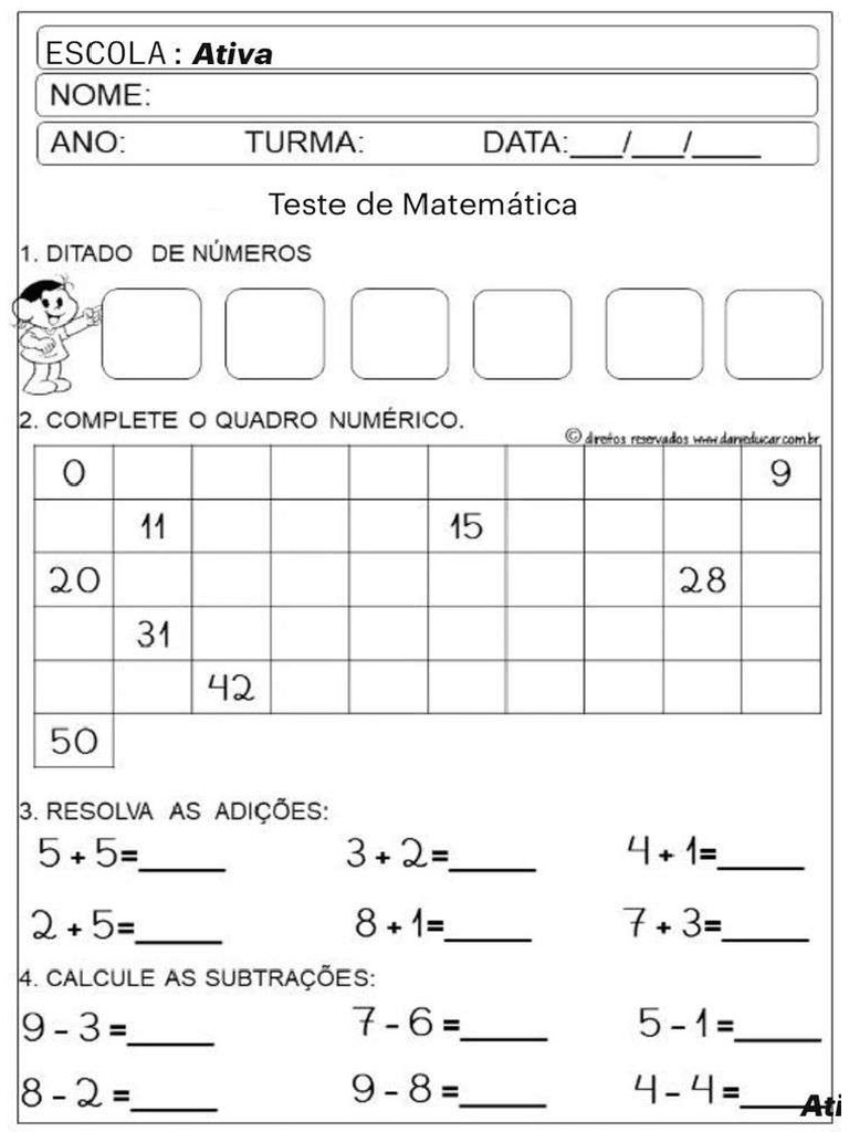 Teste de Matemática | PDF
