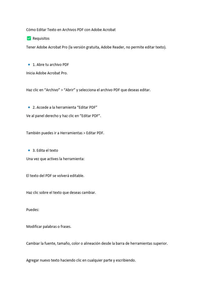 Editar Texto en PDF con Adobe Acrobat | PDF