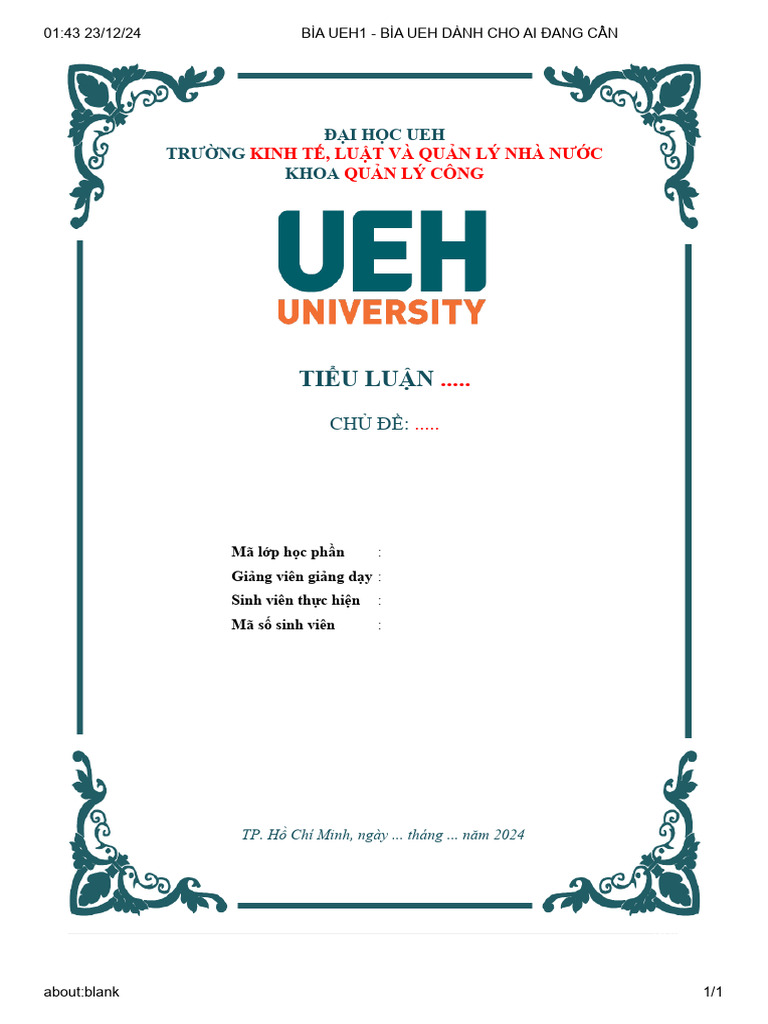 Bìa Ueh1 - Bìa Ueh Dành Cho Ai Đang Cần | PDF