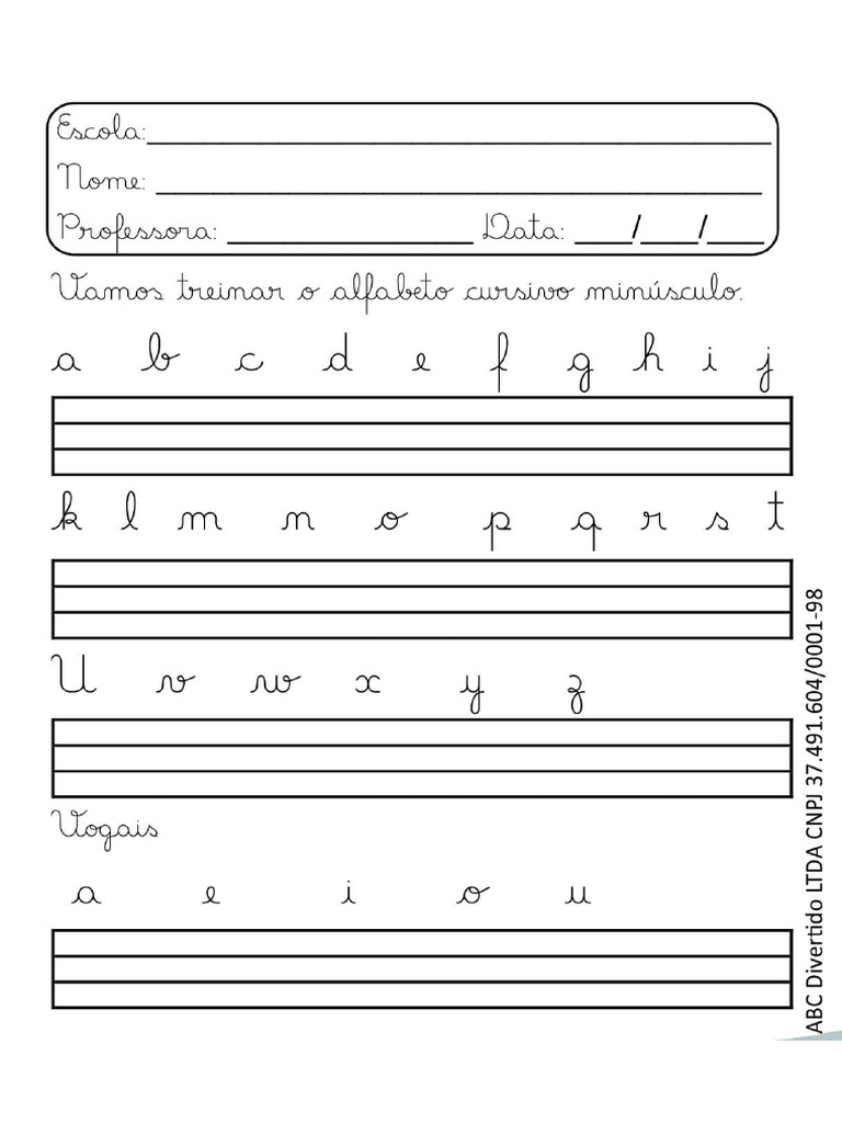 Treinando a caligrafia | PDF