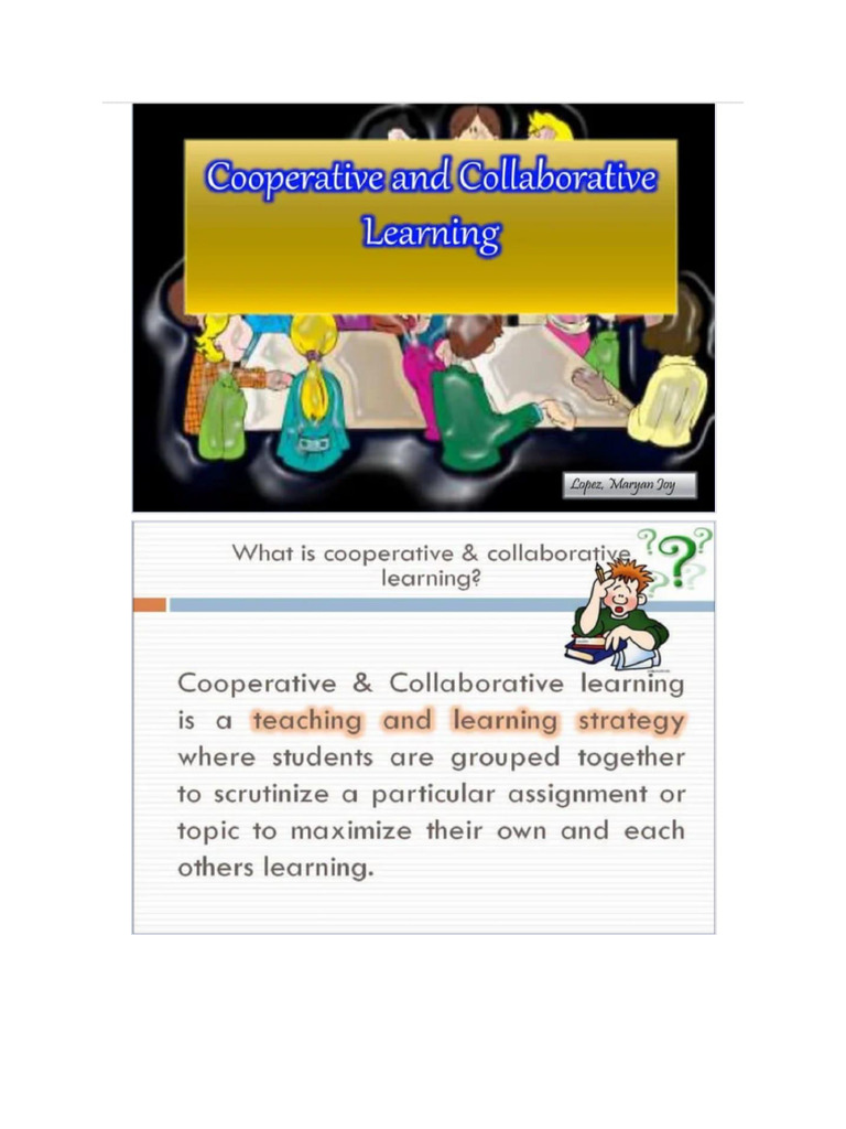 Cooperative and Collaborative Learning | PDF