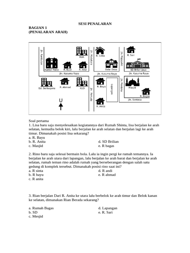 Soal Denah (Psi Terbaru) | PDF