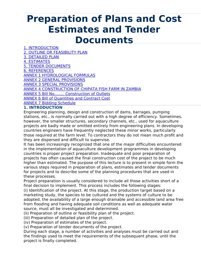 How To Prepare A Line Estimate | PDF | Water Resources | Map