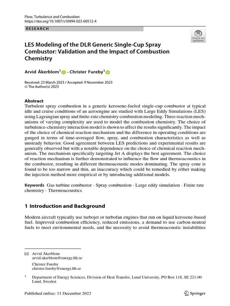 2023-LES Modeling of the DLR Generic Single-Cup Spray Combustor ...