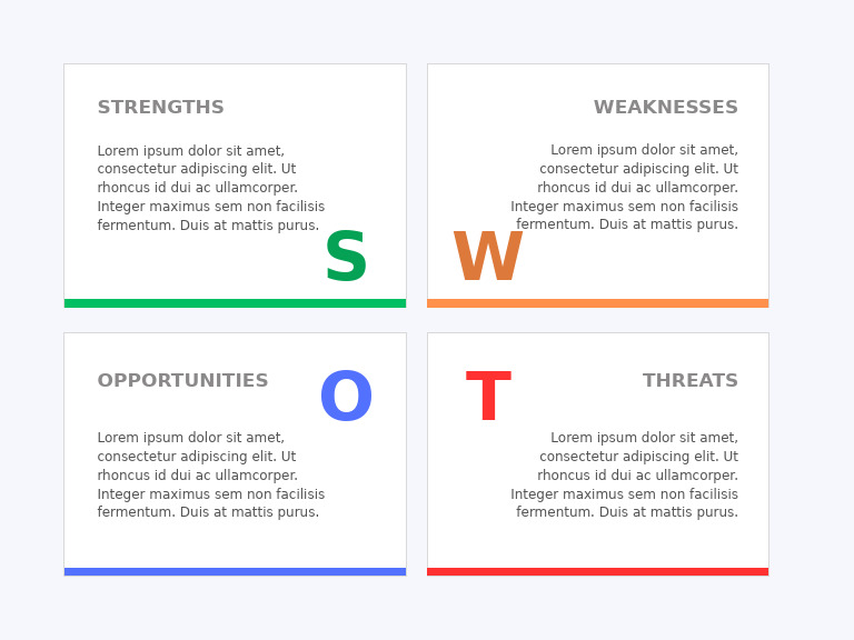 Simple SWOT Analysis Diagram Infographic | PDF