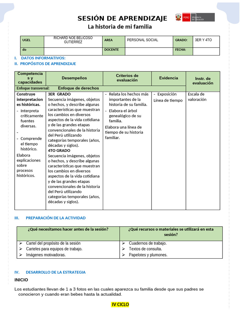 Relato de la Historia Familiar | PDF | Parentesco