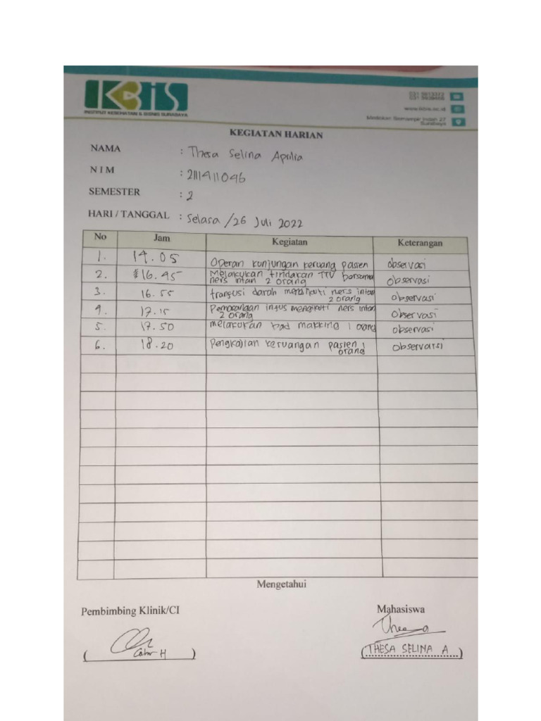 Contoh Logbook | PDF