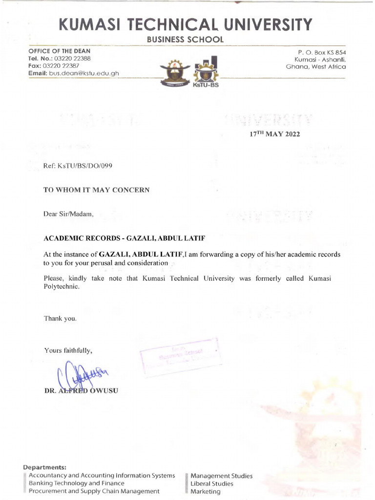 Updated Transcript | PDF