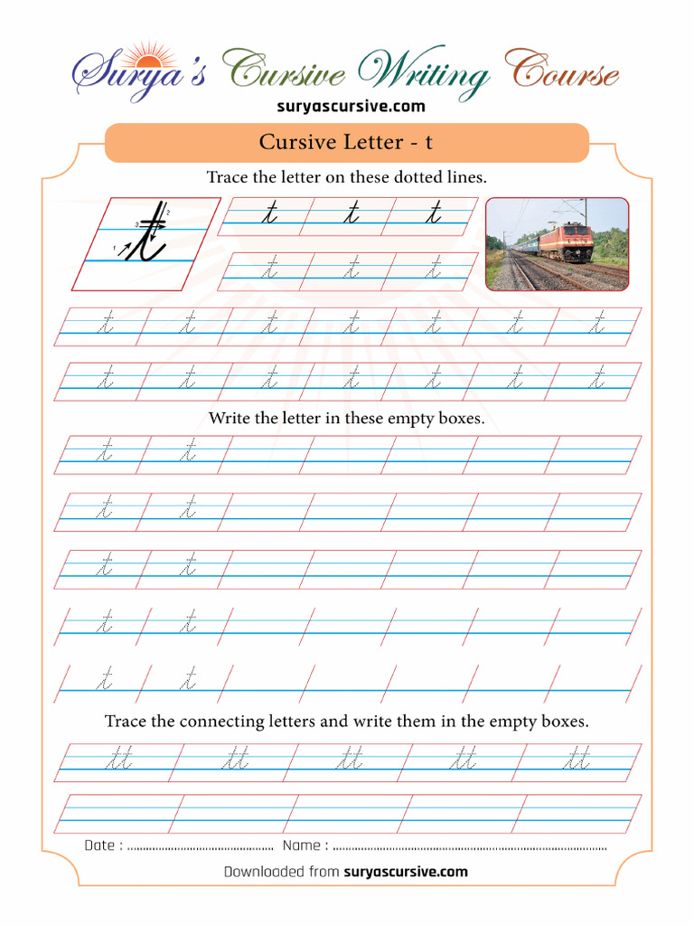 Cursive Small Letter T | PDF