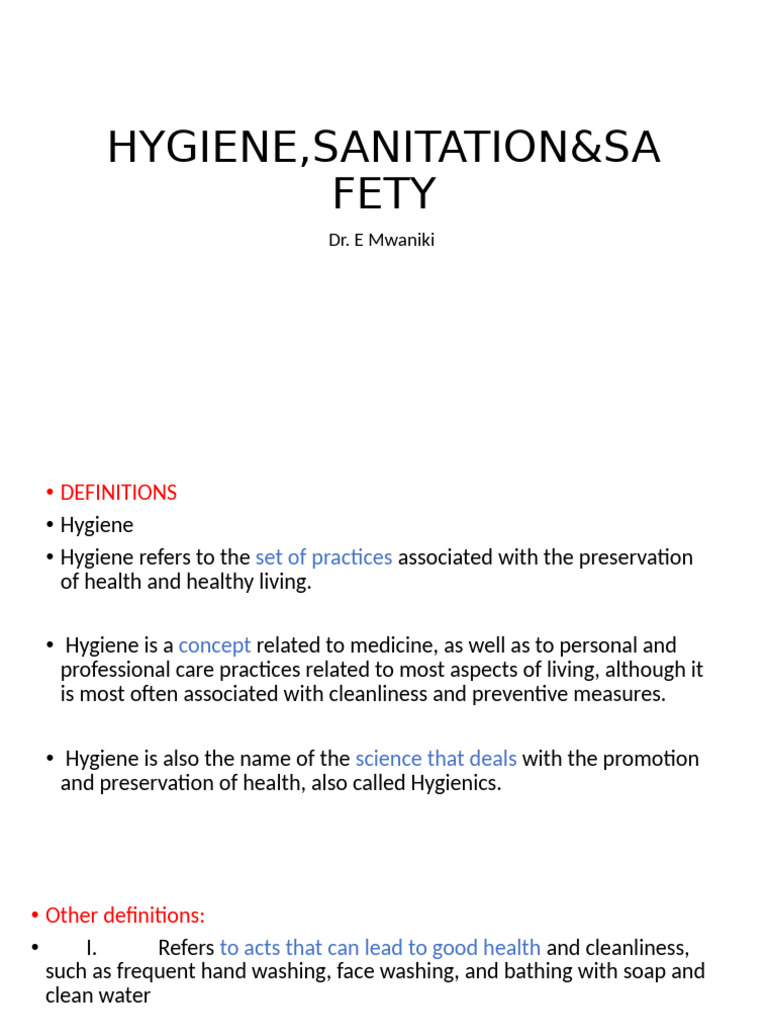 Hygiene, Sanitation, and Disease Prevention | PDF | Hygiene | Drinking ...