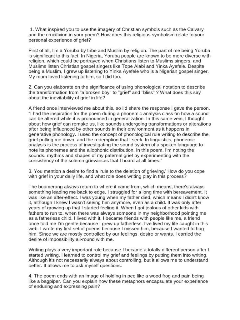 Abdulkareem Abdulkareem analysis | PDF | Phonology | Grief