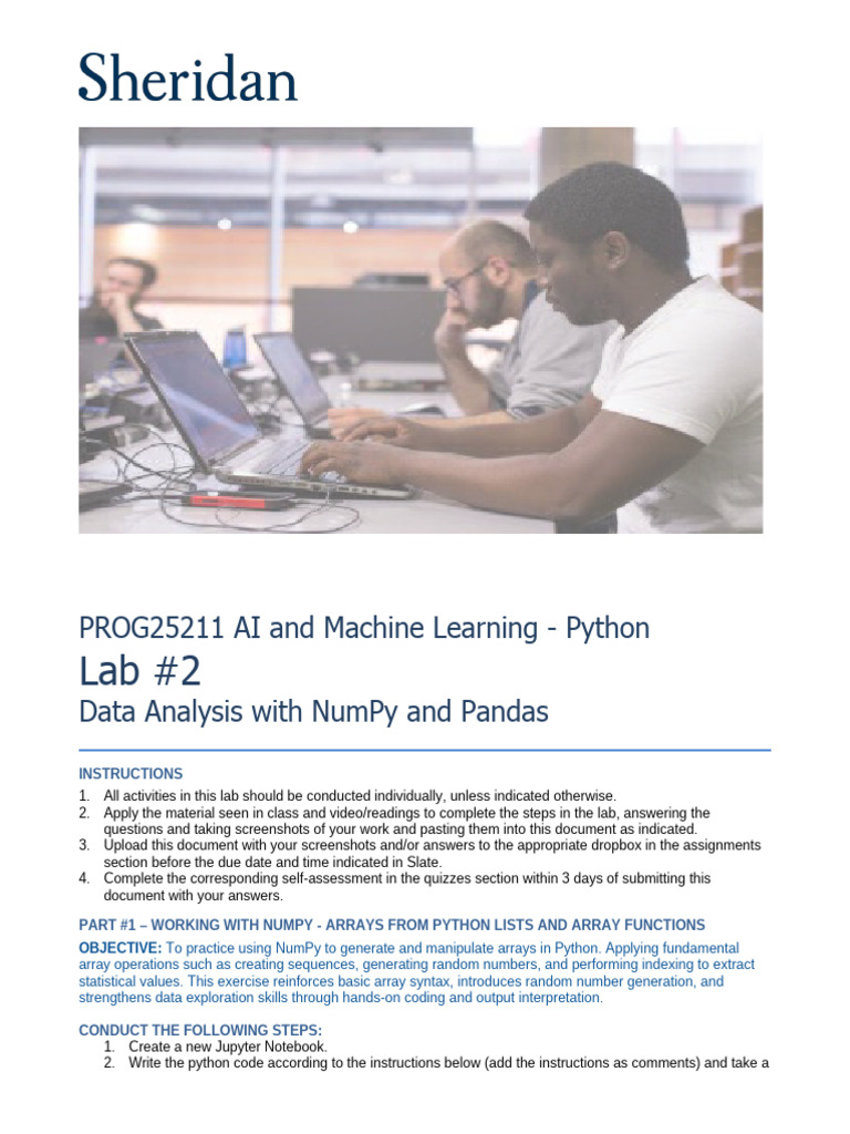 Lab #2 - Data Analysis With NumPy and Pandas | PDF | Computer Programming | Computing